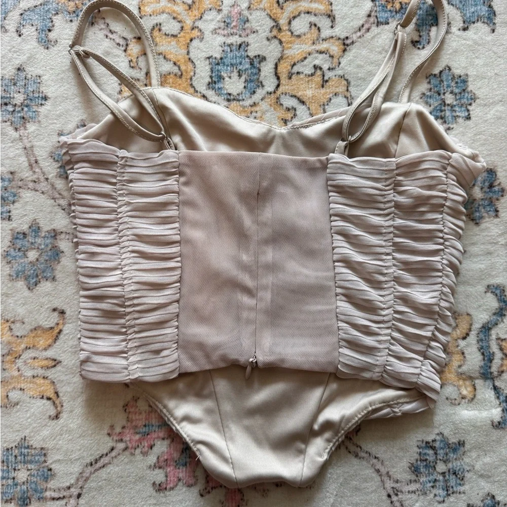 Bershka | Tops | Bershka Ruched Cropped Corset Top | Poshmark